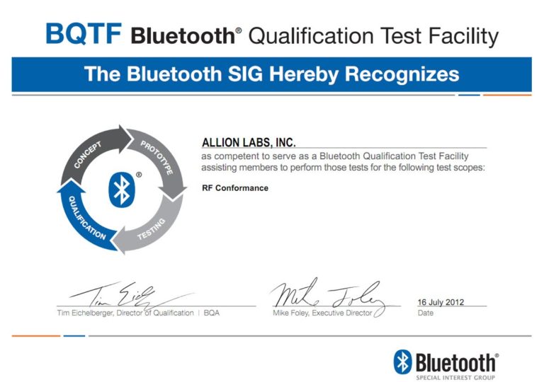 Bluetooth Qualification Testing | Allion Labs