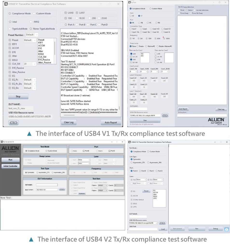 Allion Software for USB4® Electrical Test Automation (ASUE) | Allion Labs