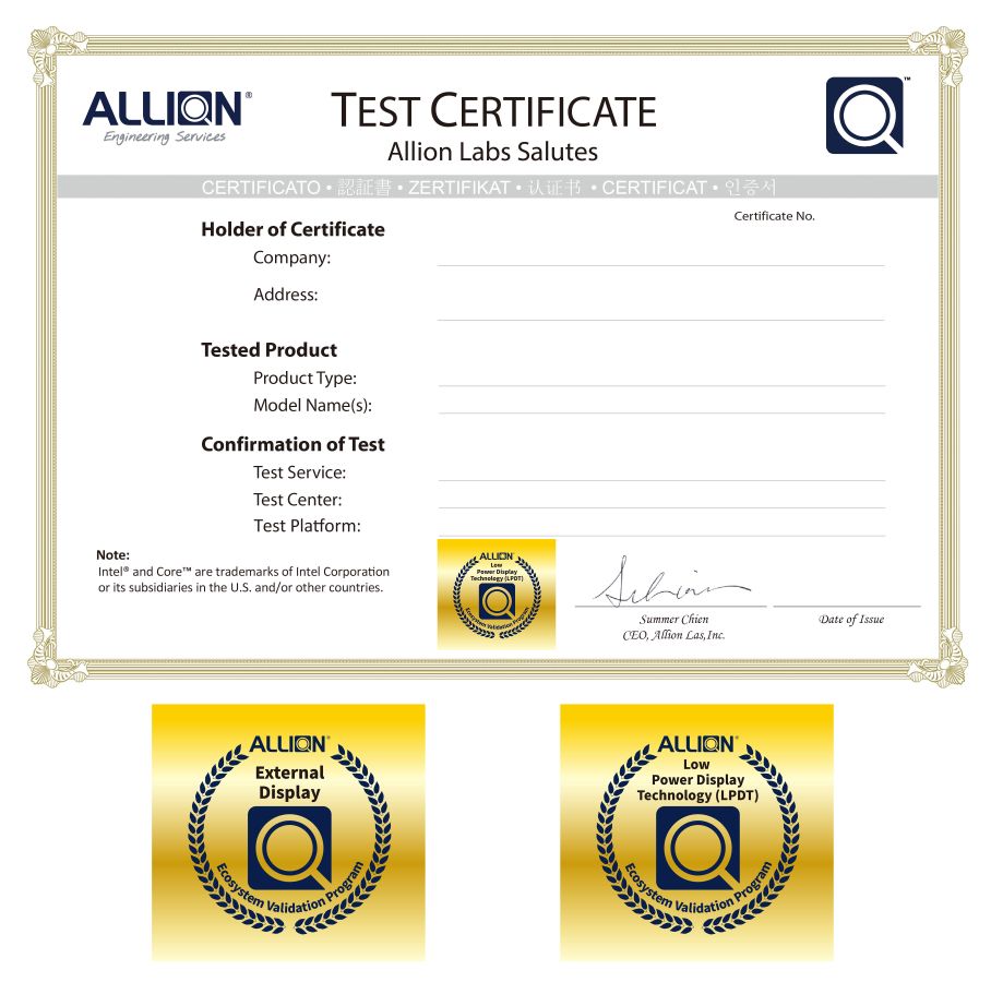 Ecosystem Validation Program for Intel® Platforms | Allion Labs